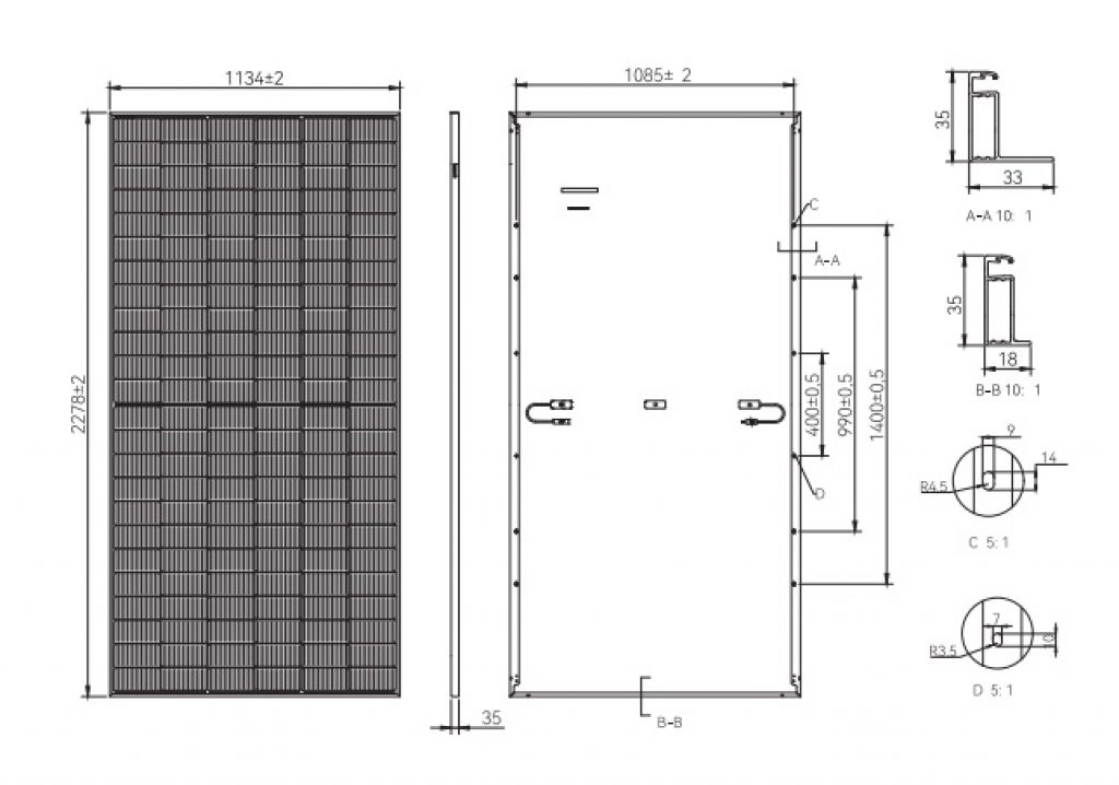 TW PANEL SOLAR TONGWEI 550W MONOFACIAL TWMPD-72HS-550W - GRUPO ALBAM